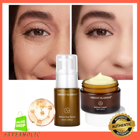 "ORIGINAL"VIBRANT GLAMOUR Retinol Set Face Cream+Eye Serum with ...