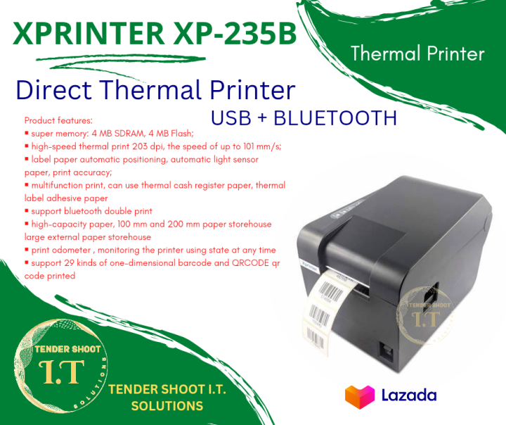 Brand New! Original! XPrinter XP-235B XP 235B XP235B USB+Bluetooth ...
