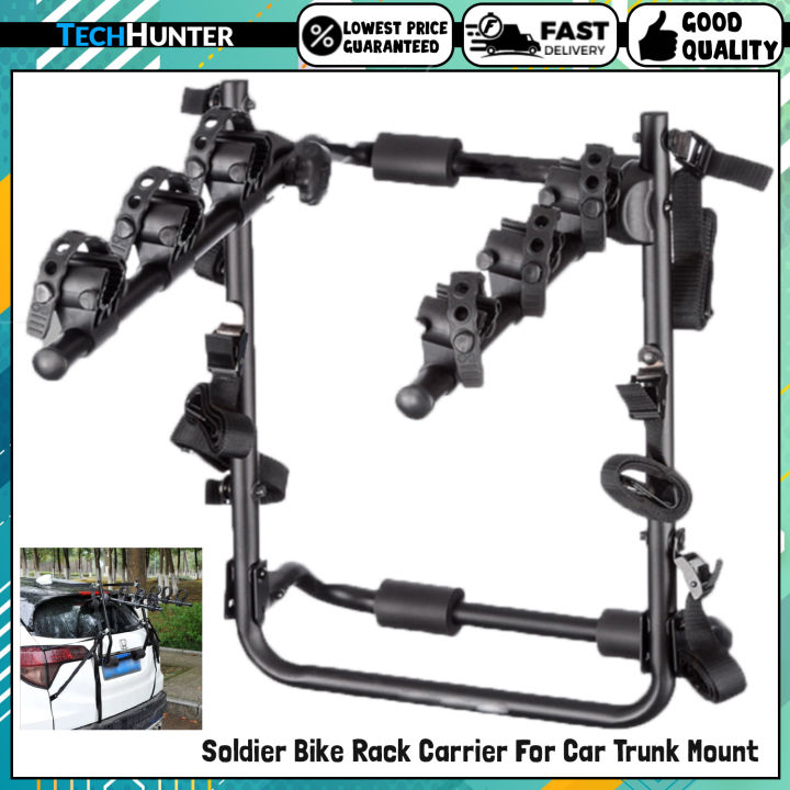 TECHHUNTER Soldier Bike Rack Carrier For Car Trunk Mount Rear Type for ...