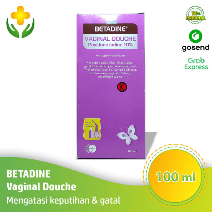 Betadine Vaginal Douche 10% 100 ml Plus Dengan Alat Obat Keputihan | Lazada Indonesia