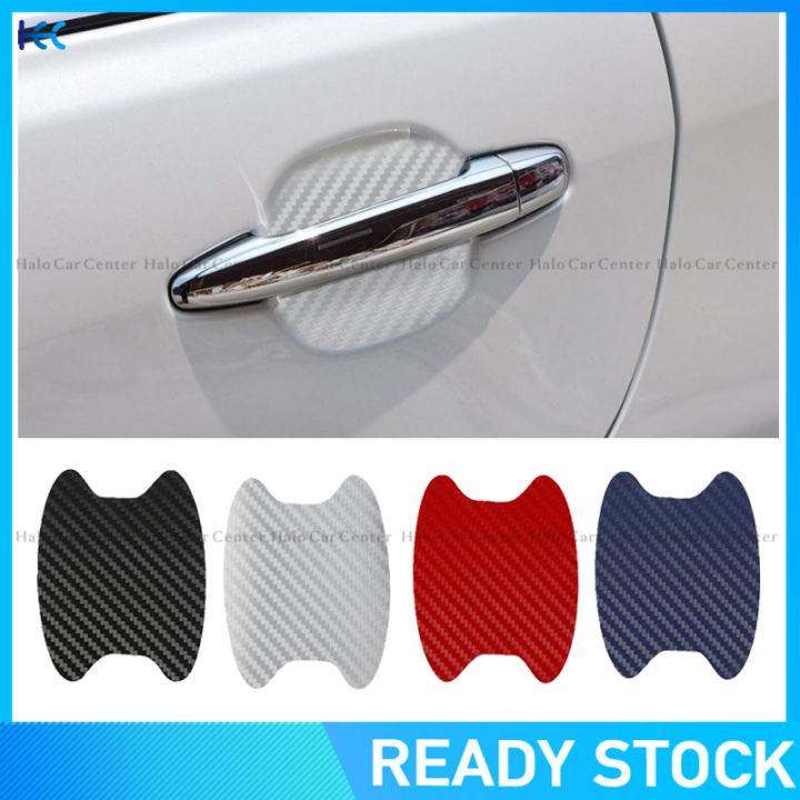 【Ready Stock】Universal Carbon Fiber Auto Stickers Car Handle Protection ...