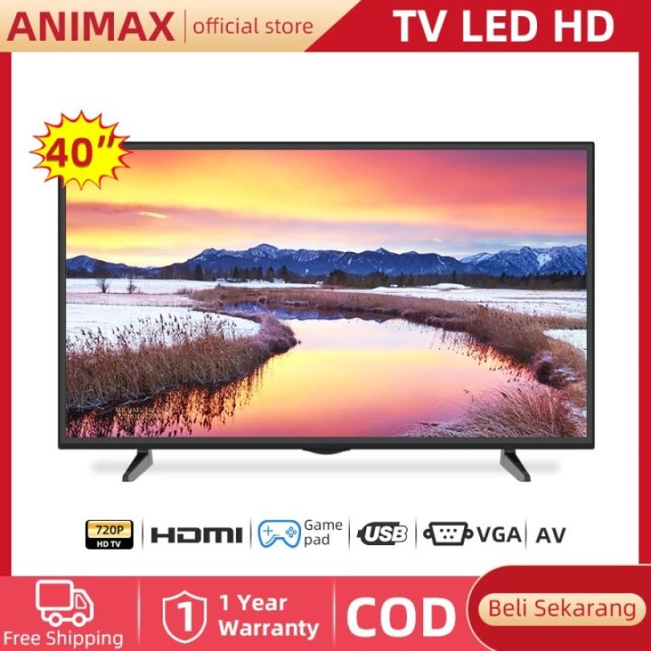 TV LED 40inch ukuran besar analog HD Monitor 40 inch port HDMI USB PC ...
