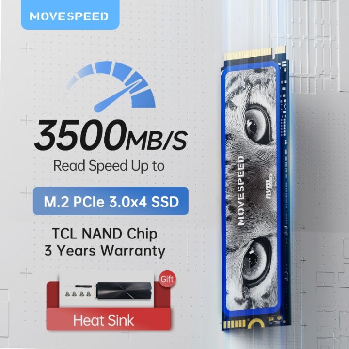 MOVESPEED 3500MB/S SSD Nvme M.2 2280 1TB 2TB โซลิดสเตทไดรฟ์ภายใน256GB ...