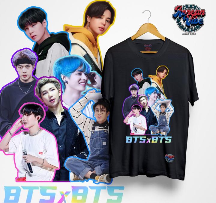 KOREAN VIBE APPAREL BTS BOOTLEG BLACK GRAPHIC COTTON TSHIRT FOR MEN AND ...