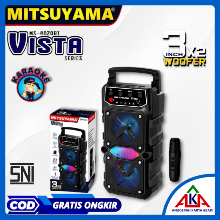 Speaker Karaoke Mitsuyama MS-4020BT Vista Series Bluetooth Mic Portable | Lazada Indonesia