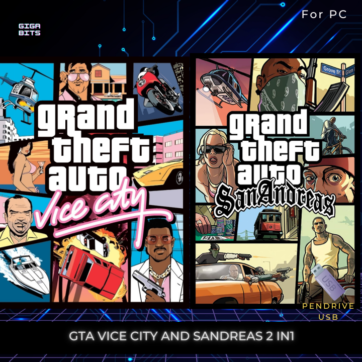 [DVD Installer] Gta 2 in 1 Grand Theft Auto San Andreas & GTA Vice City ...