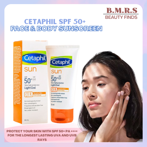 Cetaphil Sunblock SPF 50+ Light Gel (Face & Body) 50 ml/ Sunscreen ...
