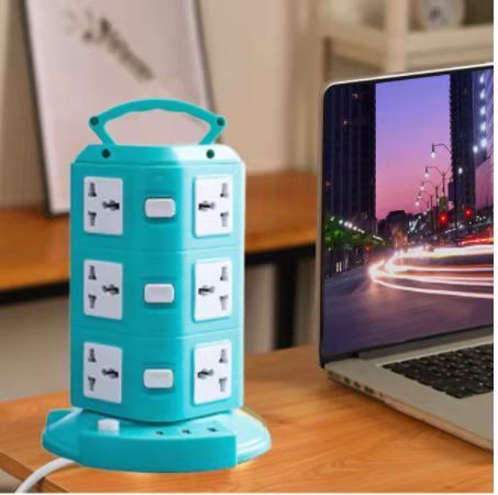 [SIMON] Tower Extension with Usb Multifunctional Vertical Socket | Lazada PH