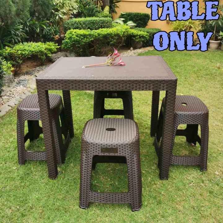 RATTAN DINING OFFICE TABLE RECTANGULAR RATTAN DESIGN TABLE / PICNIC ...