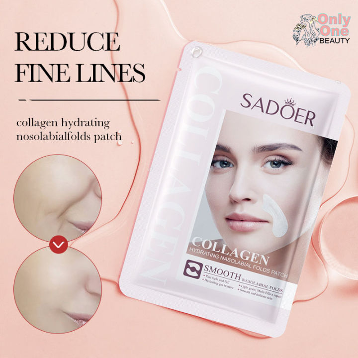 SADOER Collagen Nasolabial Folds Patch Moisturizing Brightening & Pore Shrinking Anti-Wrinkle ...