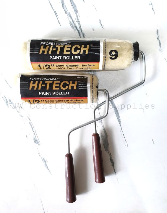HI-TECH 1/2" 100% Pure Polyester Paint Roller and Refill (7", 9 ...