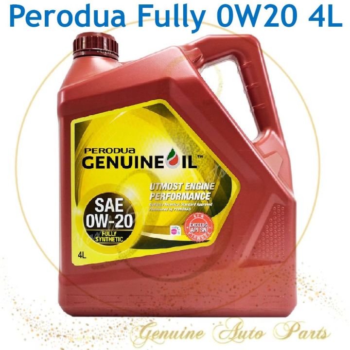 (100% Original) NEW PACKING Perodua engine oil 0w20 0w-20 Fully ...