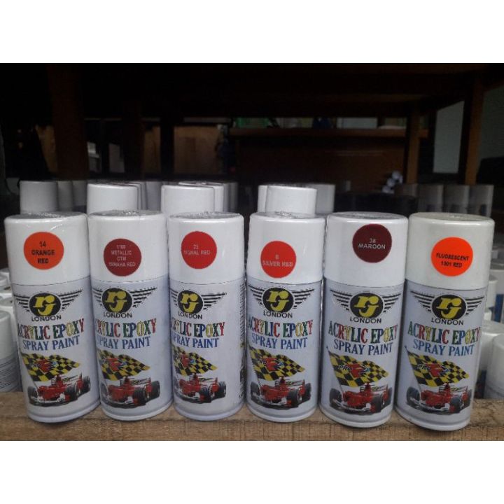 150cc RJ London Spray Paint / pilok pilox cat semprot Rj merah marun ...