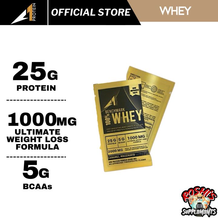 A1 PROTEIN BENCHMARK 100% WHEY PROTEIN WITH OR WITHOUT SHAKER | Lazada PH