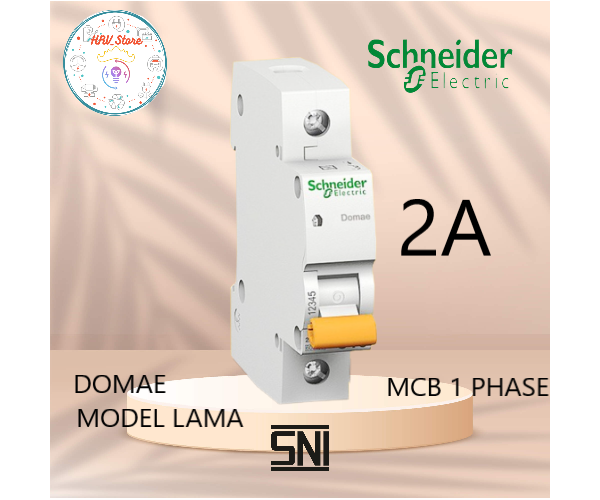 MCB Schneider Orange Domae 1 Phase 1 Pole 2A 4A 6A 10A 16A 20A 25A 32A ...