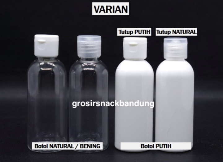 [10 PCS] Botol PET 60ml Bening Putih Tutup Fliptop / FLIPTOP 60 ML / 60ml Fliptop Neck 18 ...