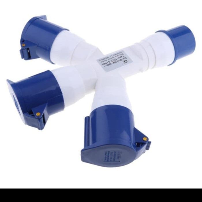 Fort Multiple Outlet Socket 3 Pole CEE-1023 - Socket 4 Cabang 32A ...
