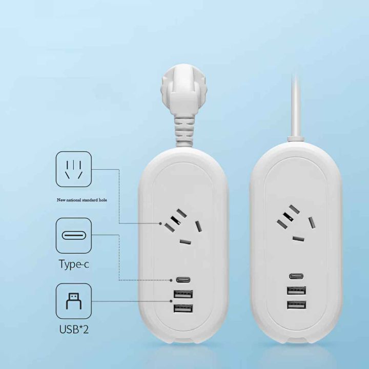 Compact Power Strip with Fast Charging USB-A/C | ETL Certified for ...