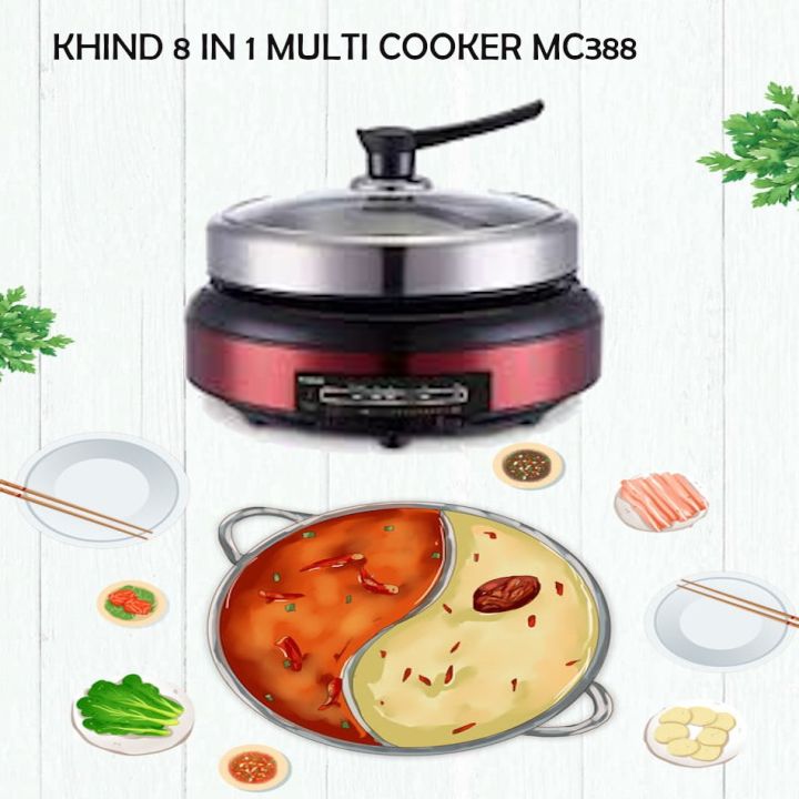 KHIND 8 IN 1 MULTI COOKER MC388 | Lazada