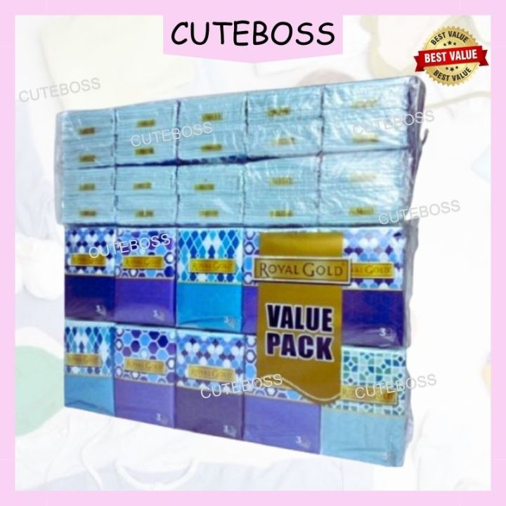 [Ready Stock] Royal Gold Tissue Hanky Packs - 3PLY Pocket Tissue Royal ...