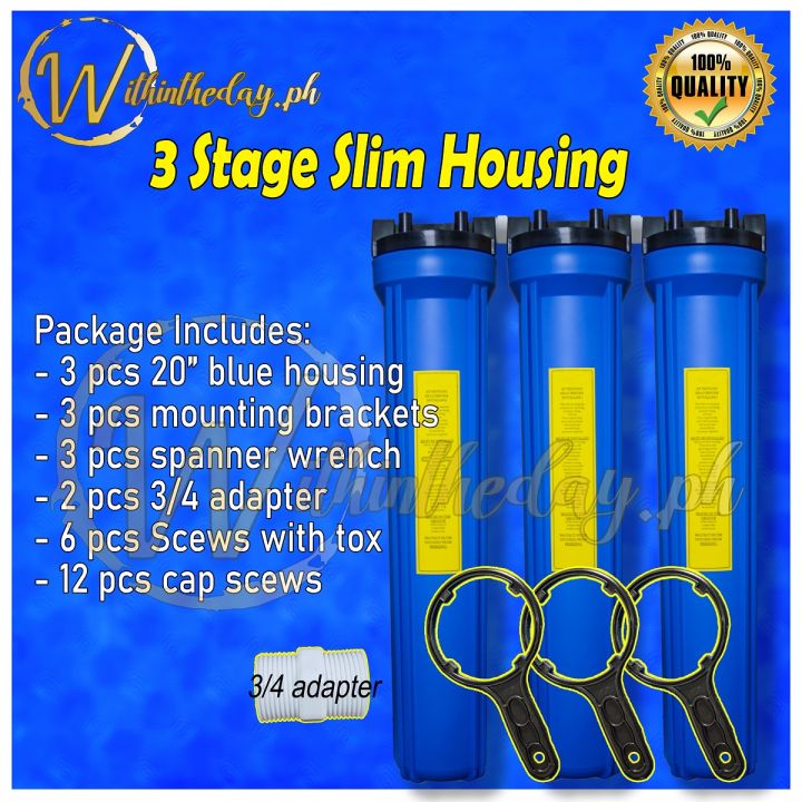 3 Stage 20 inch Water Filter housing set Filters NOT included | Lazada PH