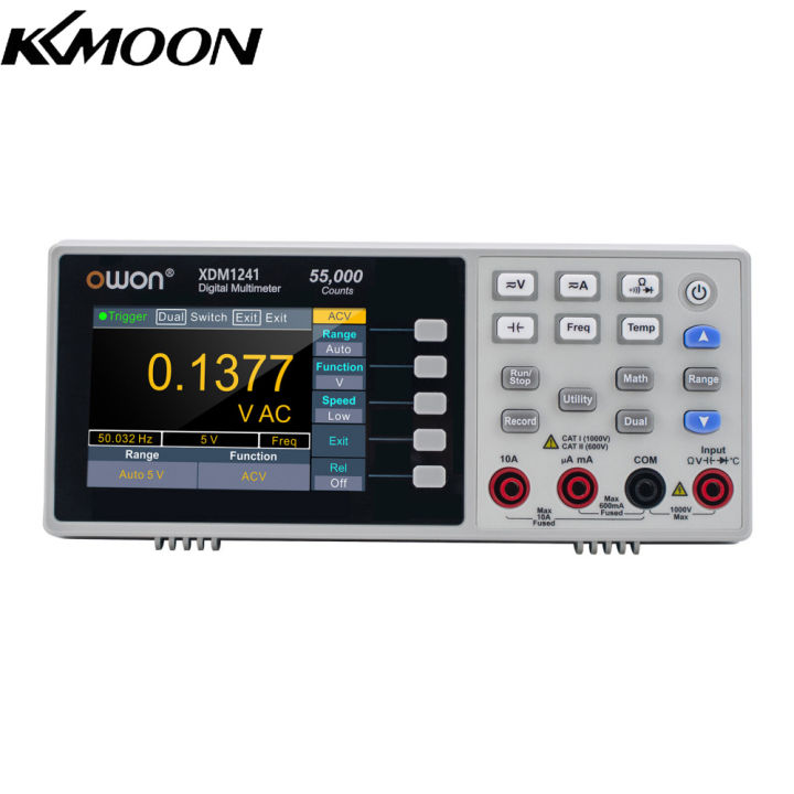 KKmoon มัลติมิเตอร์แบบดิจิทัลตั้งโต๊ะ XDM1241ขนาดเล็กชาร์จได้55,000 ...