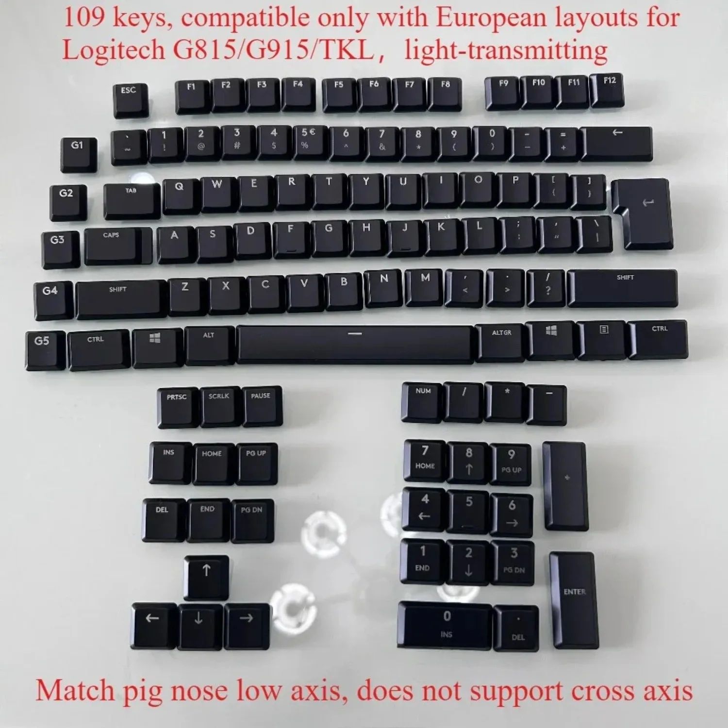 Transparent ABS Keycaps Suitable for G913 G815 G915 and TKL RGB ...