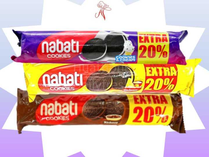 Nabati Cookies Extra 20% 112g Cookie and Cream/Richeese/Richoco Huat ...
