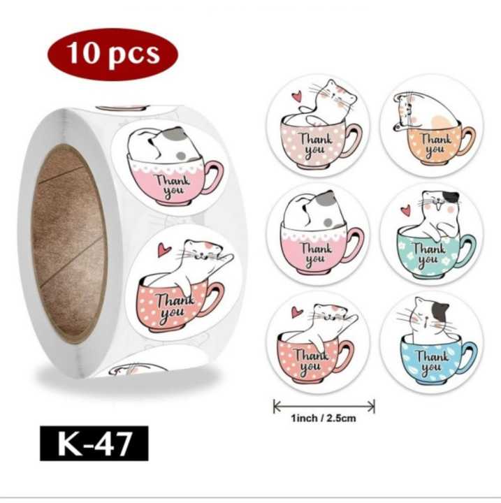 100 pcs Sticker thank you - label makanan | Lazada Indonesia
