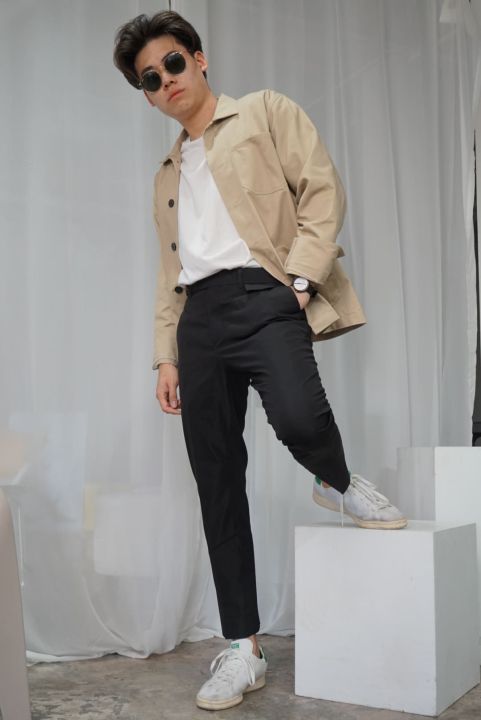 Thepatterns.co - Signature basic pants in black color | Lazada.co.th