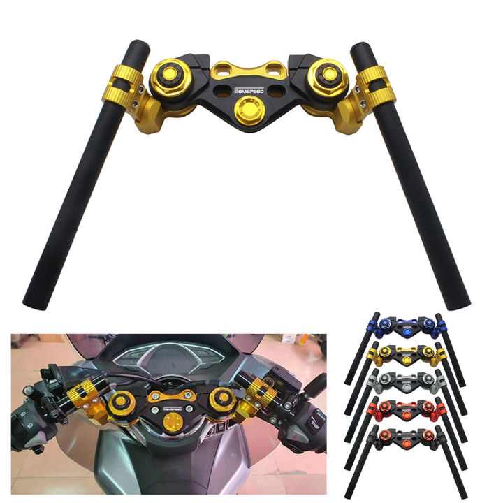 SEMSPEED Motorcycle Handlebar Handle Bar Clip Ons Fork Balance Bracket For Yamaha NMAX 155 150 ...