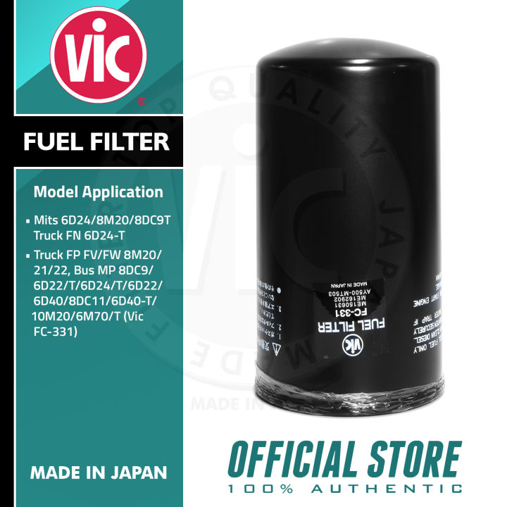 Roadfit VIC Fuel Filter FC-331 for Mitsubishi 6D24/8M20/8DC9T Truck FN ...