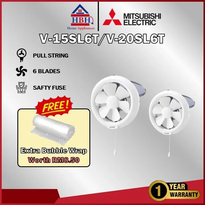Mitsubishi V-15SL6T V-20SL7T 6'' 8'' Glass-Mounted Ventilator Exhaust ...