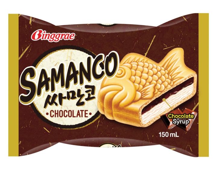 Binggrae SAMANCO Ice Cream Melona Waffle Chocolate Flavor 150ml ...