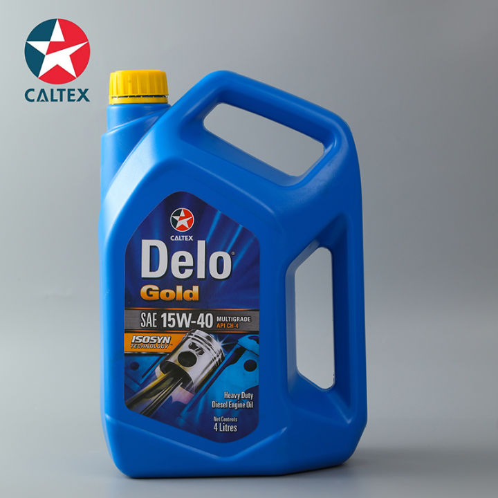 Engine oil Caltex Delo MGX Gold SAE 15W-40 4 Liters Fully Synthetic Heavy duty diesel engine oil ...