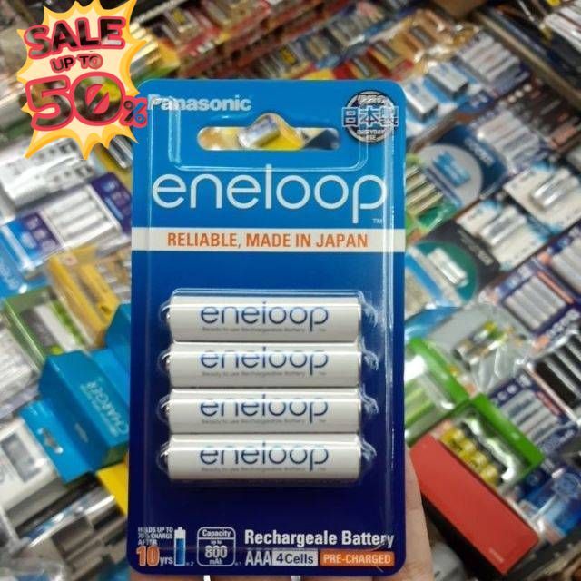 โฉมใหม่ ถ่านชาร์จ Panasonic Eneloop AAA up to 800mAh min.750mAh 4ก้อน ...