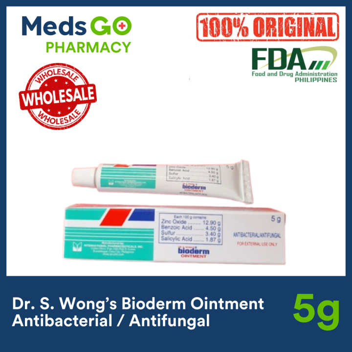 Dr. S. WONG'S Bioderm Ointment Zinc / Benzoic / Sulfur / Salicylic 5g ...