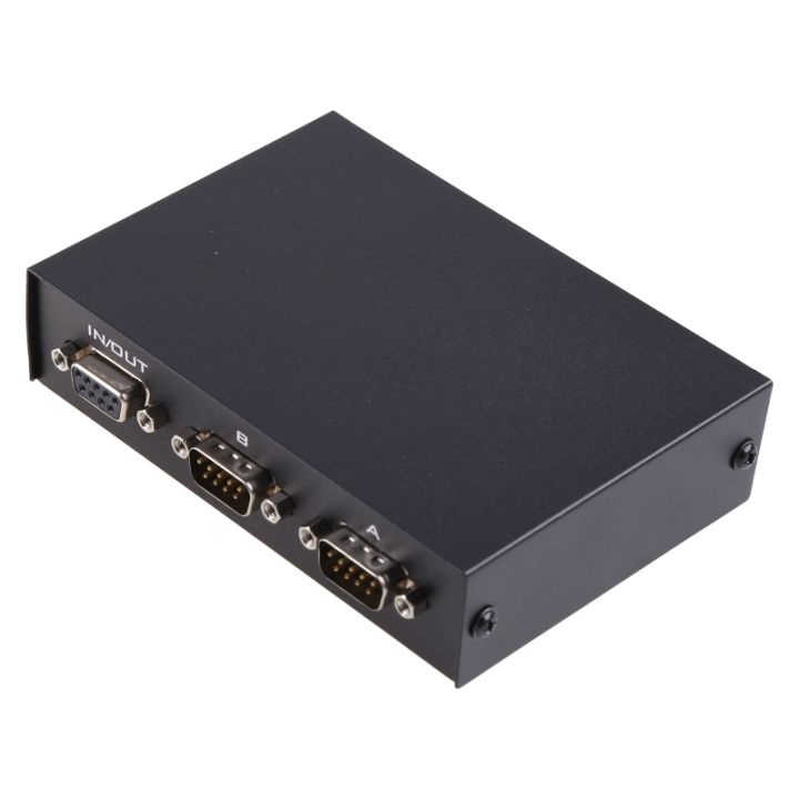 PC Printer DB9 Pin Serial RS232 Switch Box Metal Housing Case Manual ...