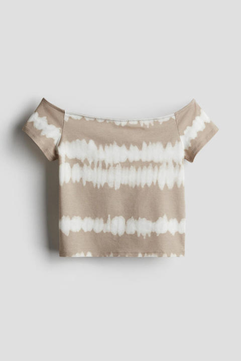 H&M - Off-the-shoulder jersey top | Lazada PH