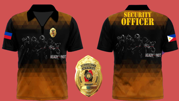 Jersey Security Guard Uniform 3D Printing Polo Shirts for Men Full ...