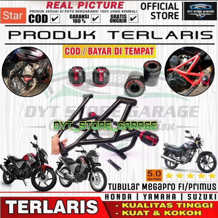 Tubular Crashbar Honda Megapro Lama Old New Monoshock dan primus ...