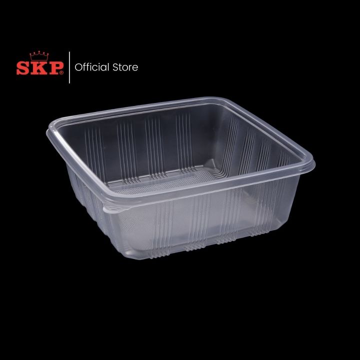 SKP Extra Large Line Pattern Disposable Square Plastic Container/Food ...