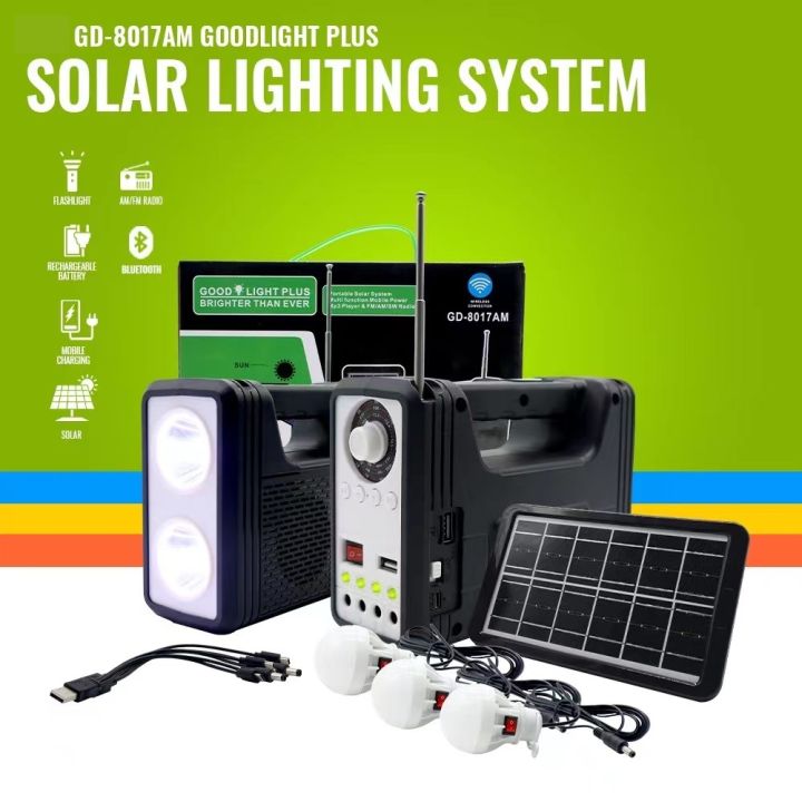 COD NEW GDPLUS GOODLIGHT Plus Solar Lighting System GD-8017AM With ...