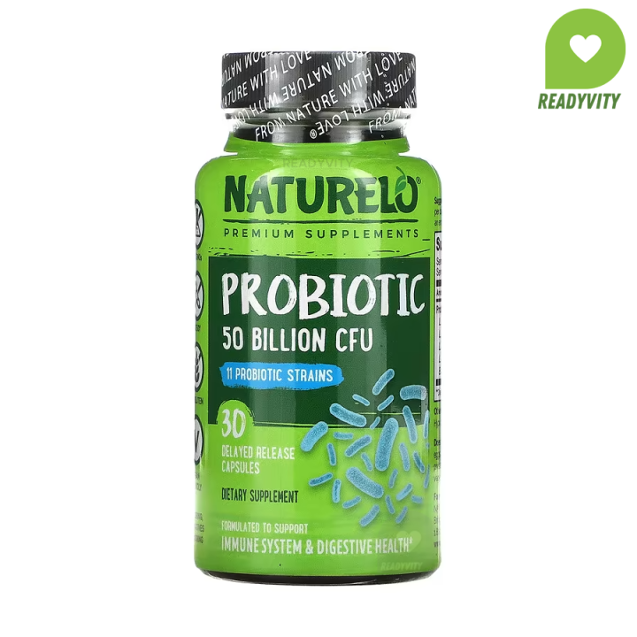 NATURELO, Probiotic, 50 Billion CFU, 30 Delayed Release Capsules ...