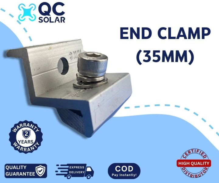 QC SOLAR MOUNTING STRUCTURES END CLAMP (35MM) | Lazada PH