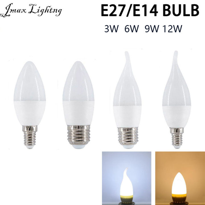 Jmax E14 LED Candle bulb E27 led light chandelier lamp Candle Bulbs 3W 5W 7W 9W Lamps Decoration ...