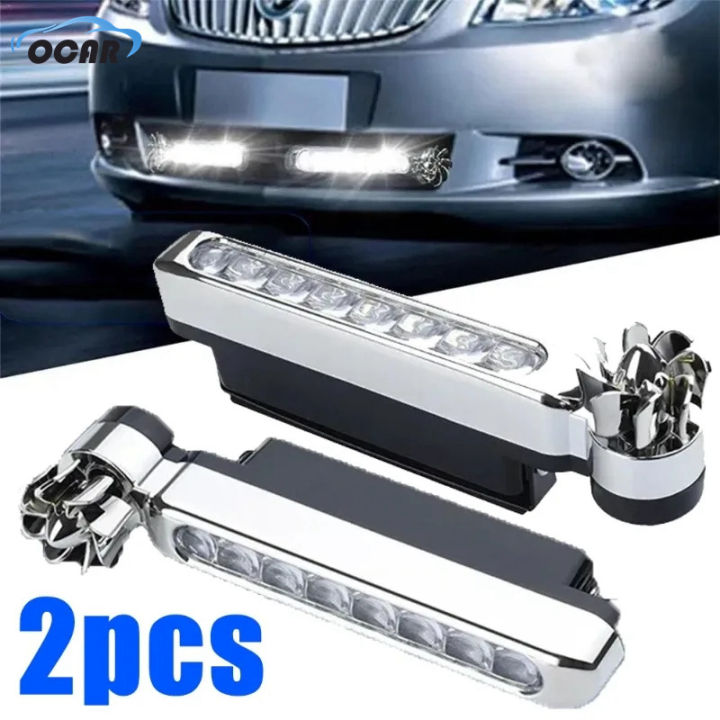 2Pcs Wind Powered Car LED Daytime Running Lights Creative Auto ...