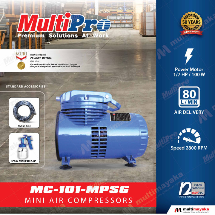 MULTIPRO - MINI COMPRESSOR 150 WATT SPRAYER - MC 101 MPSG - GARANSI ...
