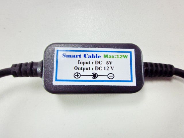 Smart Cable สายแปลงไฟUSB 5V เป็น 12V ขนาด DC 5.5*2.5,5.5*2.1 ยาว 1.2 ...