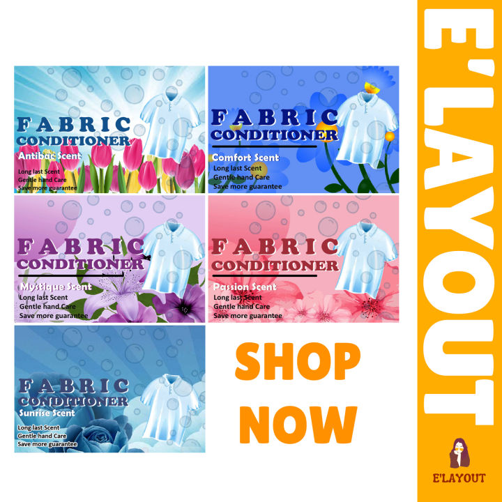 FABRIC CONDITIONER STICKER LABELS 13PCS PER SHEET HIGH QUALITY PRINT ...